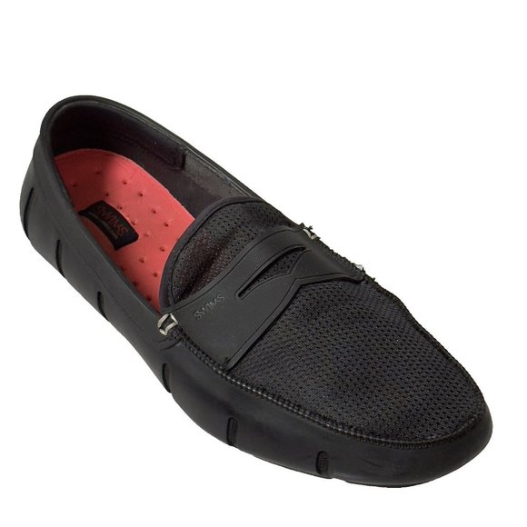 Swims | Shoes | Swims Mens Boat Shoes Black Rubber And Mesh Penny ...
